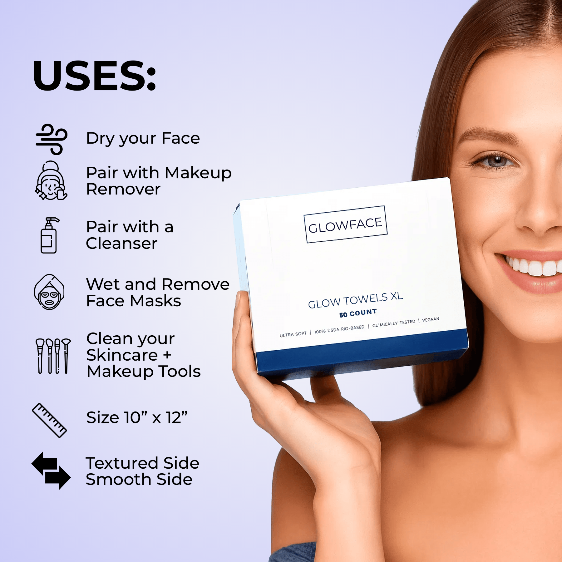 GlowFace Towels XL by Cellurette – Cellurette Pro